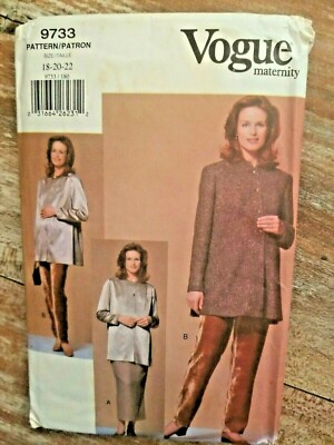 Vogue Sewing Pattern 9733 Misses Maternity Jacket Top Skirt Pants sizes ...