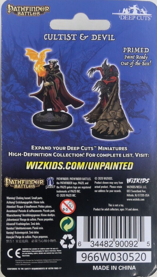 PATHFINDER BATTLES DEEP CUTS MINIATURE BRAND NEW ~ CULTIST & DEVIL | eBay