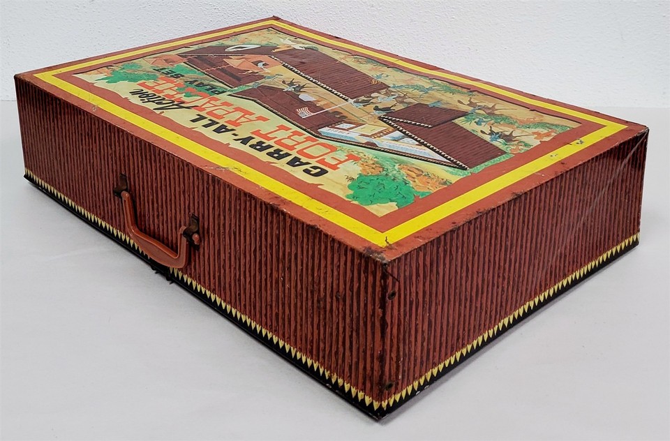 H-292 VINTAGE 1968 MARX FORT APACHE CARRY-ALL ACTION PLAYSET WITH ...