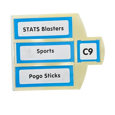 Toys R Us True Aisle Sign C9 STATS Blasters, Sports, Pogo Sticks | eBay