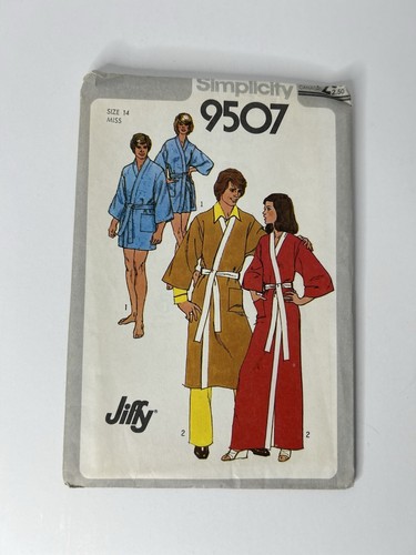 Simplicity VTG 80s Sewing Pattern 9507 Short Long Kimono Robe Size 10 ...