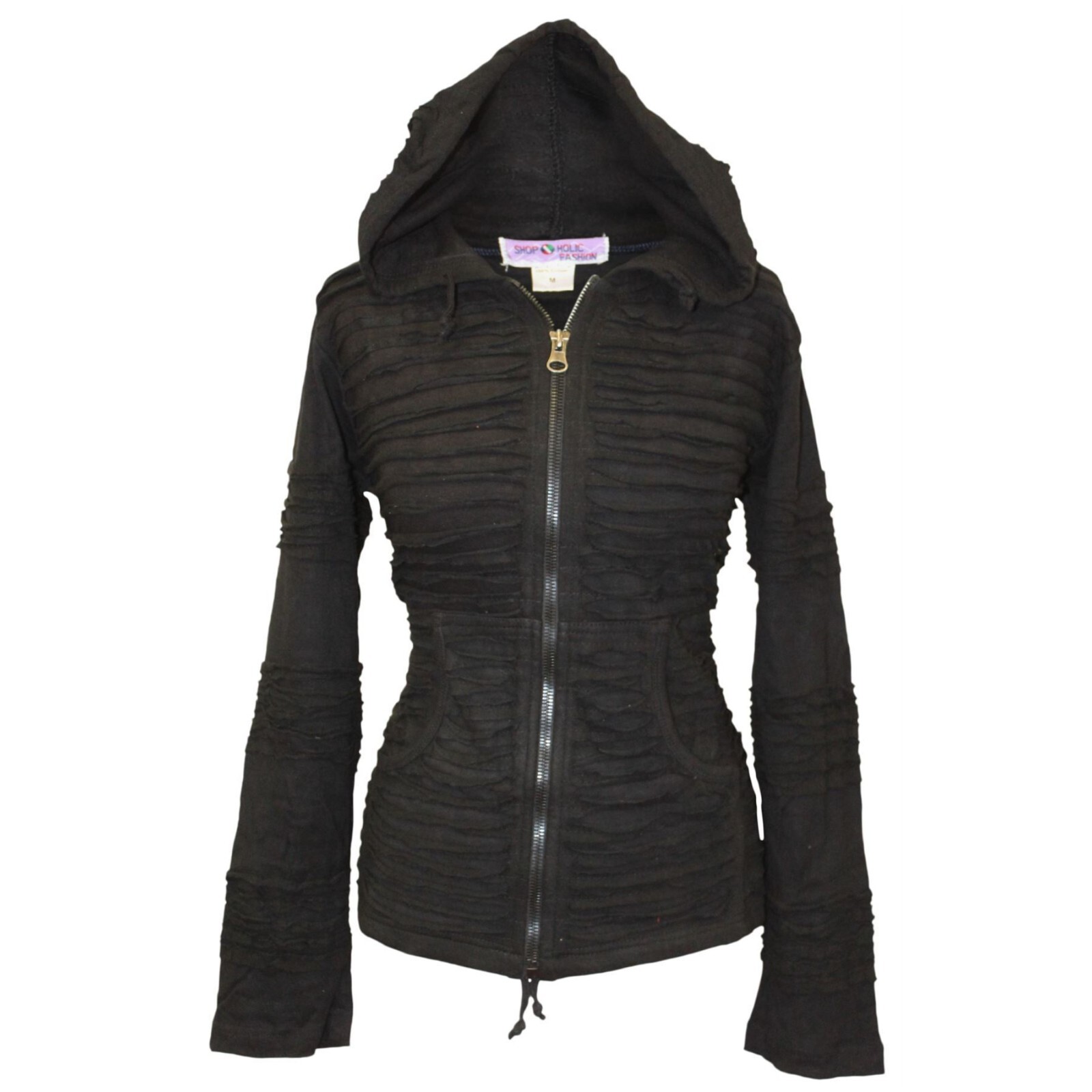 Women's Gothic Style Hippie Razor Cut Winter Zip Up Hoodie Jacket | eBay
