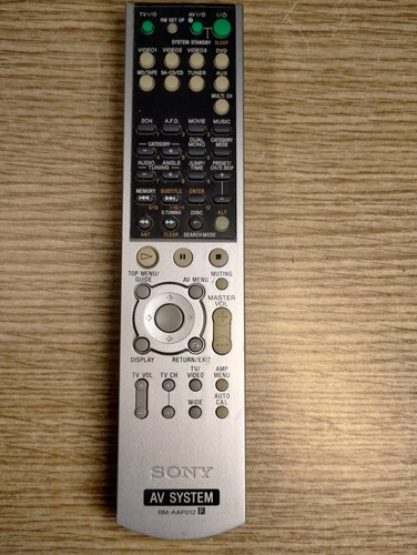 Sony RM-AAP012 A/V System Remote Control HT7000 HT7000DH HT7550DH ...