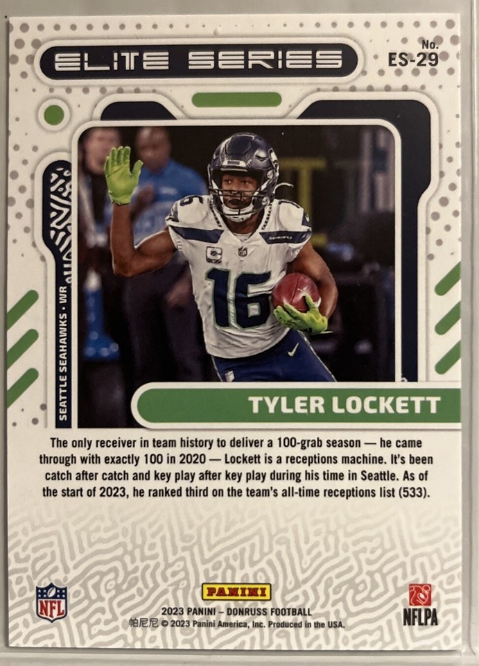 Tyler Lockett 2023 Donruss Elite Series Insert Card #ES-29 Seattle ...