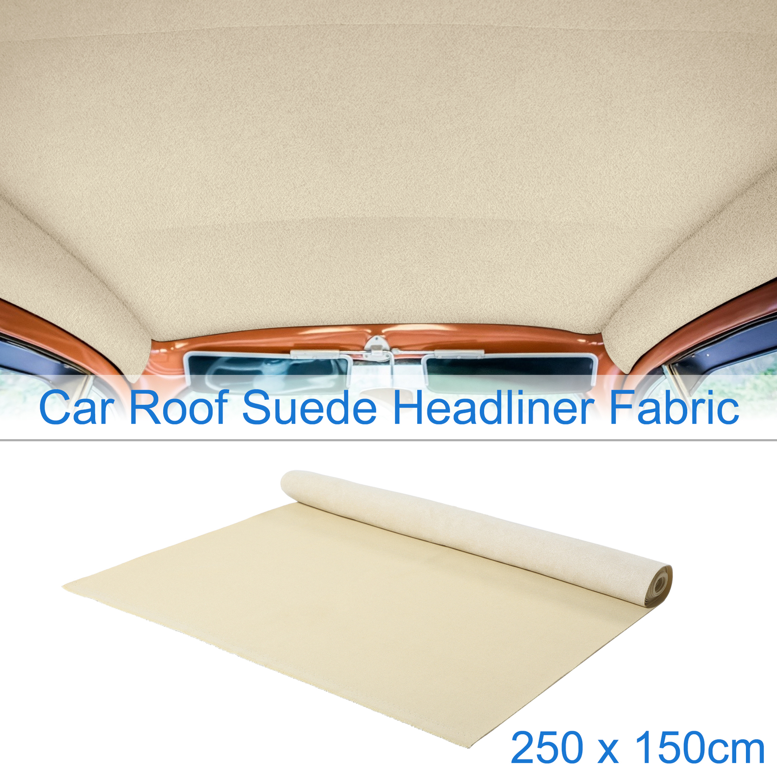 360G Suede Headliner Fabric 100" L x 60" W Beige for Car Interior Trim ...