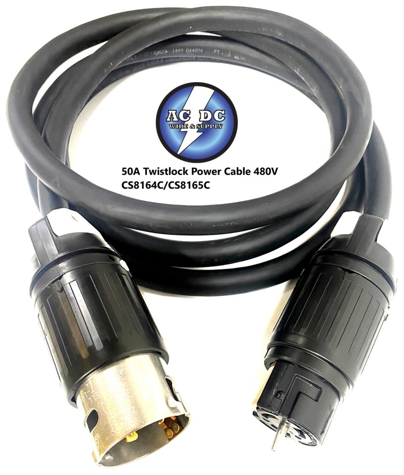 50 AMP ENTERTAINMENT CABLE GENERATOR POWER CABLE CS8164/65 480V SO 6/4 ...