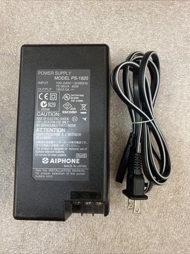 Aiphone PS-1820 18 Volt, 2 Amp Power Supply | eBay