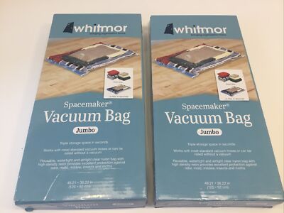 2 Whitmor Spacemaker Vacuum Bags,Jumbo, Clothing Storage Bag, Reusable ...