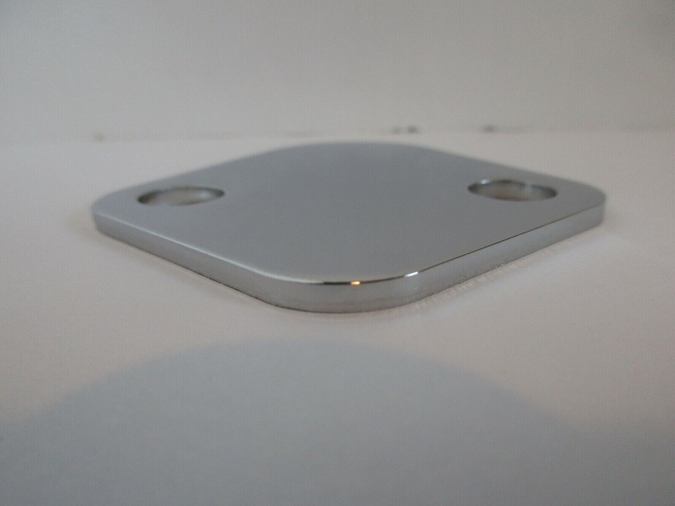 SB Ford 289 302 351W Chrome Fuel Pump Block Off Plate With Gasket Small ...