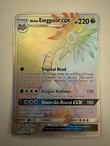Alolan Exeggutor GX 118/111 - Crimson Invasion Secret Rare Holo ...
