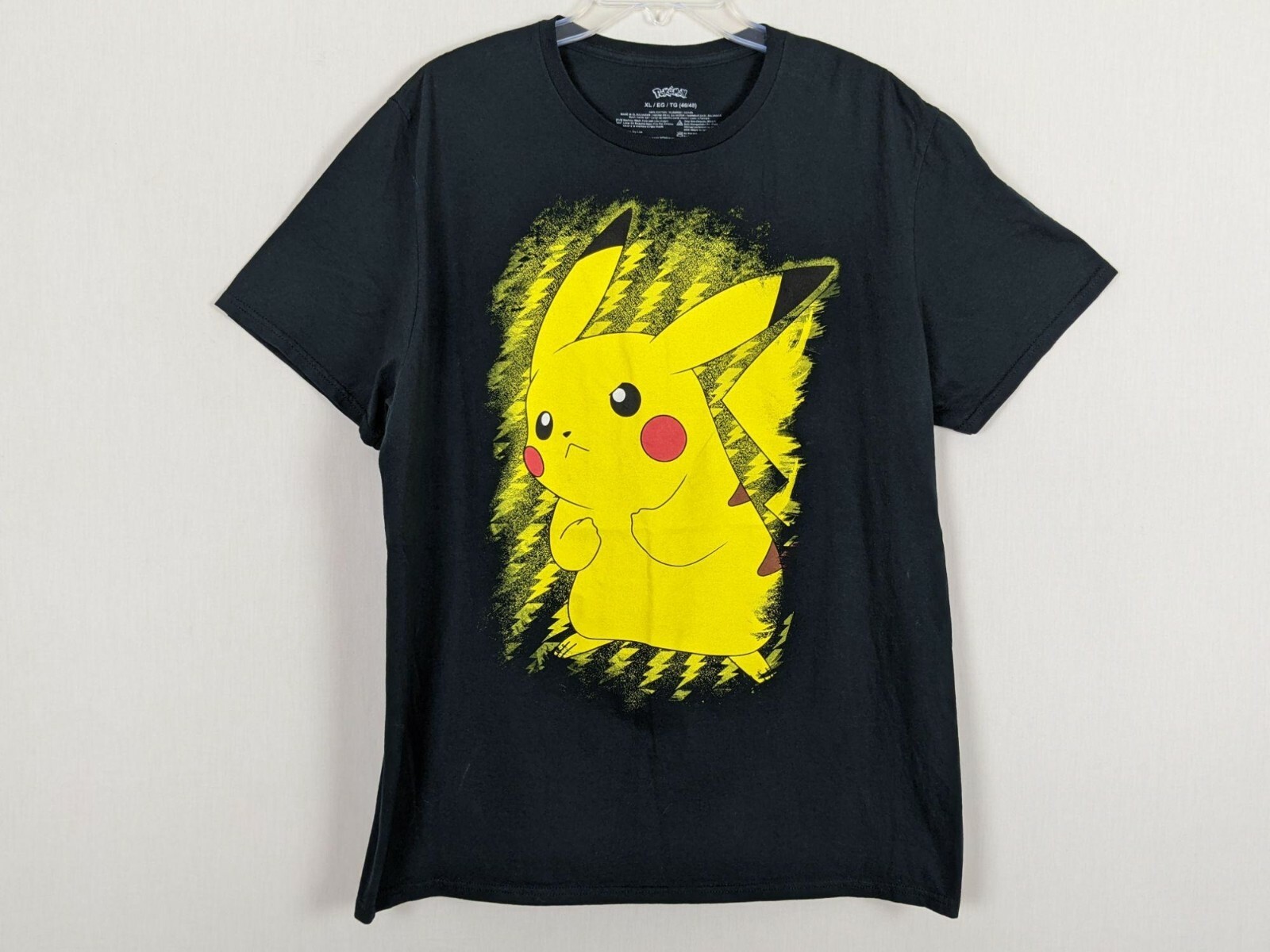 Pokemon Pikachu black graphic T-Shirt size XL unisex - Gem