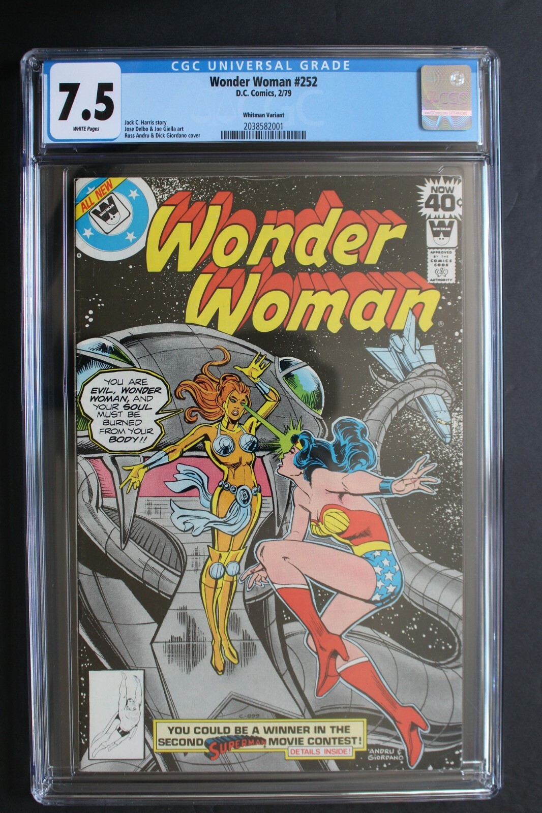WONDER WOMAN #252 1st Astarte & Lady Lunar 1979 DC Whitman VARIANT CGC ...