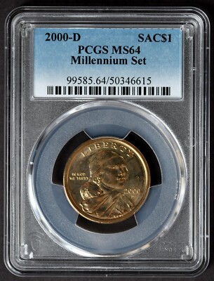 2000-D PCGS MS64 Sacagawea Millennium Set $1 Dollar MS64 | eBay
