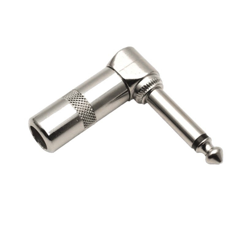 90 Degree 6.35mm Adapter Right Angle 6.35mm 1/4 Inch TS Mono Plugs ...