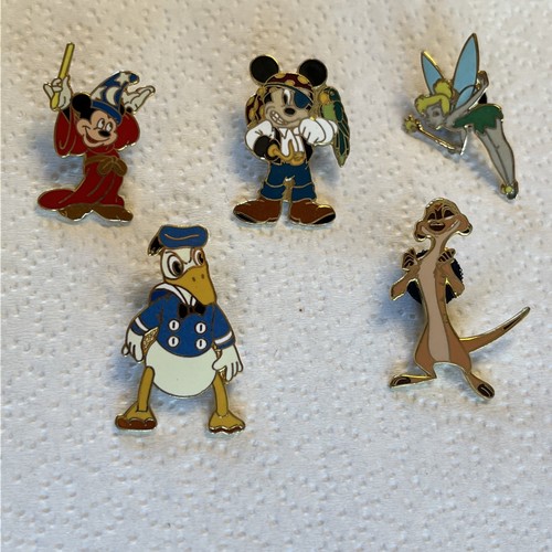 Disney Pins Set of 5: Mickey Mouse, Tinker Bell, Donald Duck, Timon | eBay