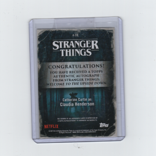 STRANGER THINGS WELCOME TO THE UPSIDE DOWN CLAUDIA HENDERSON AUTOGRAPH ...