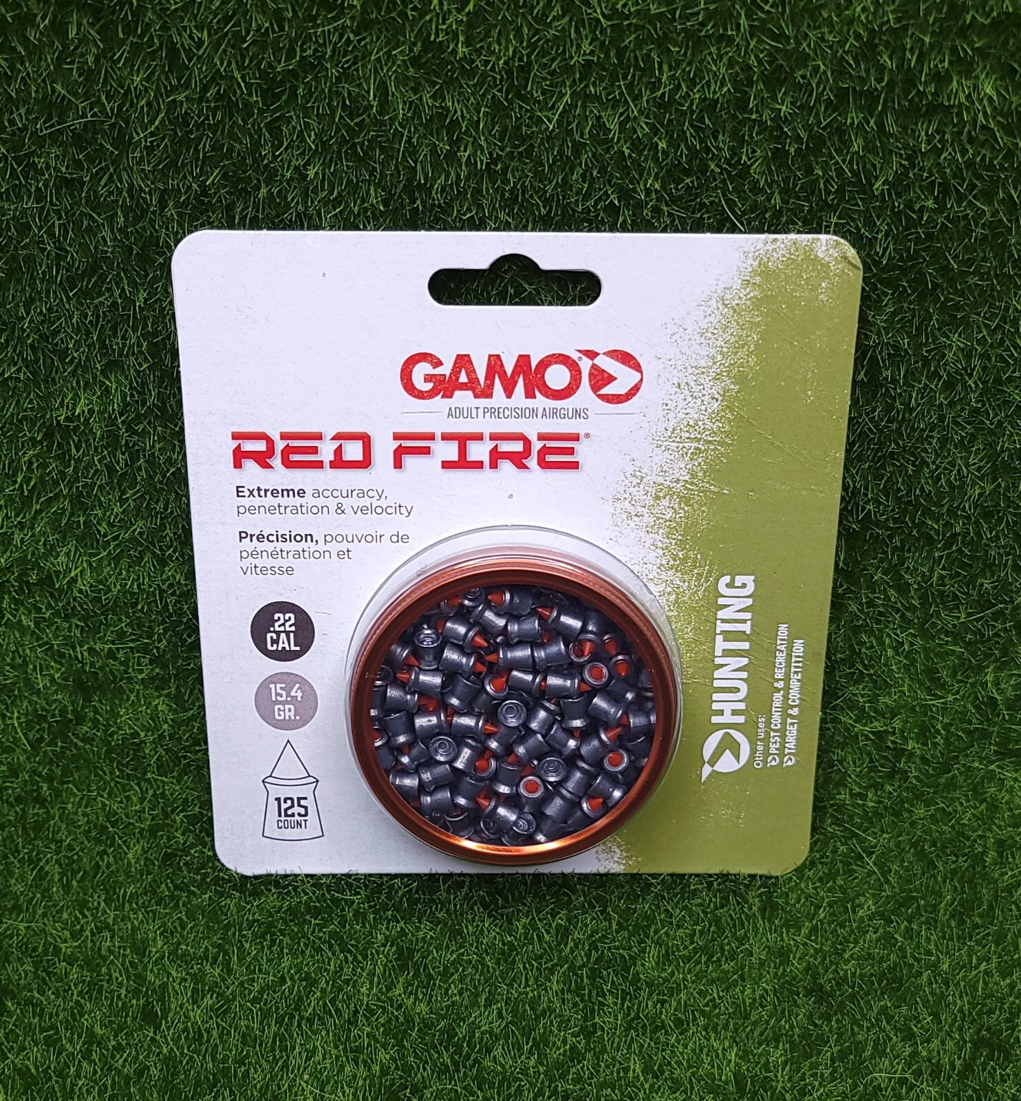 Gamo Red Fire Hunting Target Pellets .22, 125 Count Tin, 15.4GR ...