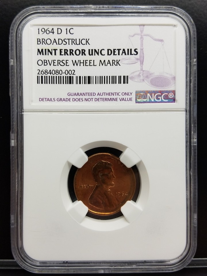 1964 D 1C BROADSTRUCK OFF CENTER MINT ERROR NGC | eBay