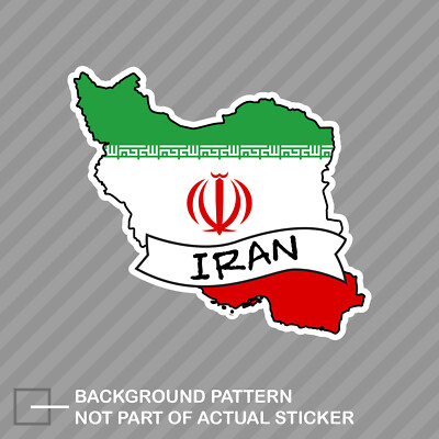 Iranian Shaped Iran Flag Sticker Decal Vinyl ribbon country pride | eBay