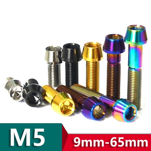 M5 Titanium Ti Bolts Color Taper Allen Socket Bolt Cap Screw 9mm-65mm ...