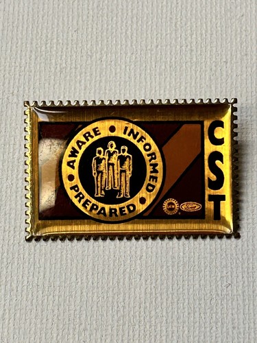 Ford Motor UAW CST Aware Informed Prepared Lapel Metal Pin Pinback Vtg ...