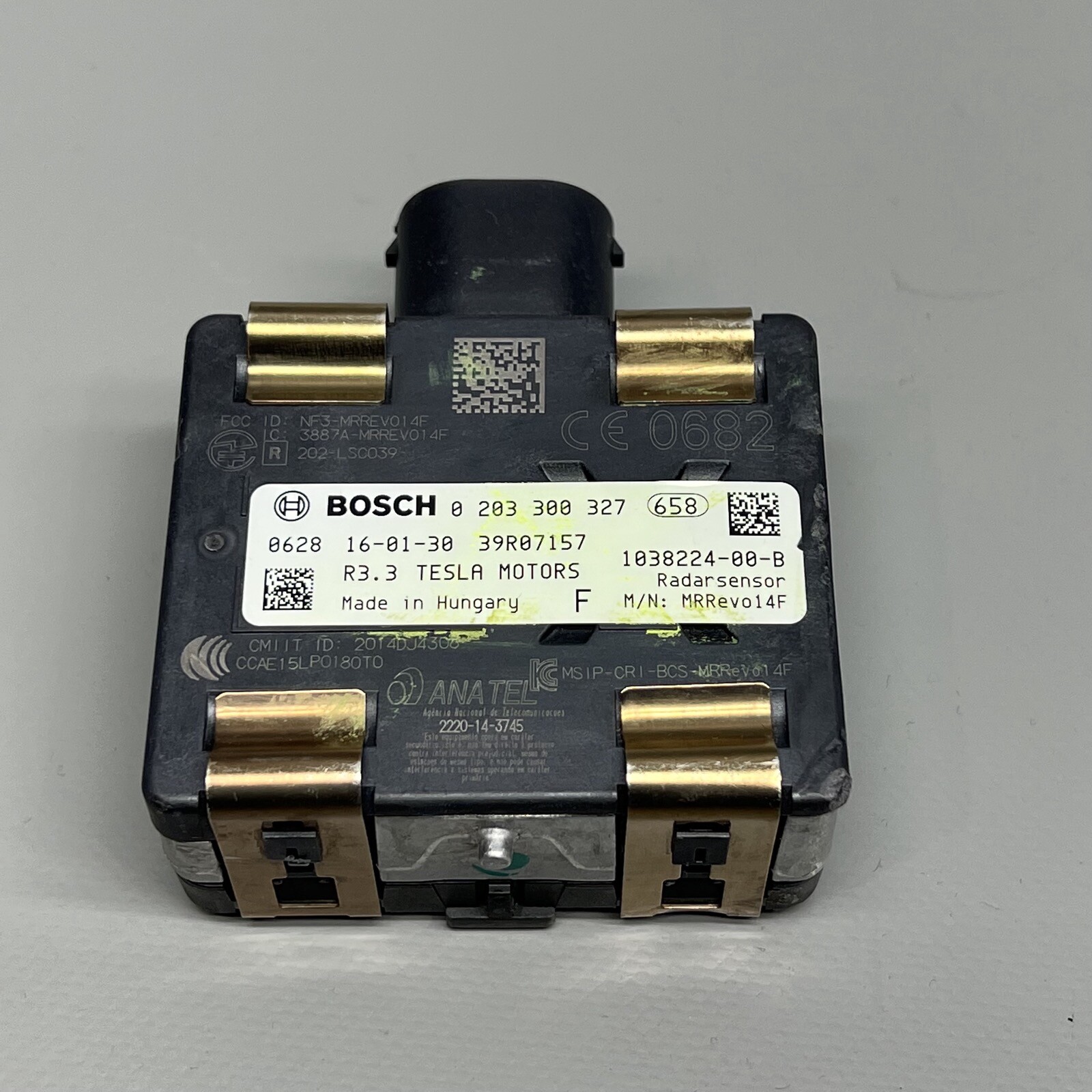 TESLA MODEL S,X RADAR SENSOR FRONT 2016 2017 2018 2019 2020 OEM 1038224 ...