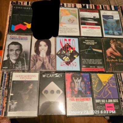 13 Rock Cassette Tape Lot Springsteen Bjork Nrbq Mccartney Rush Pink ...