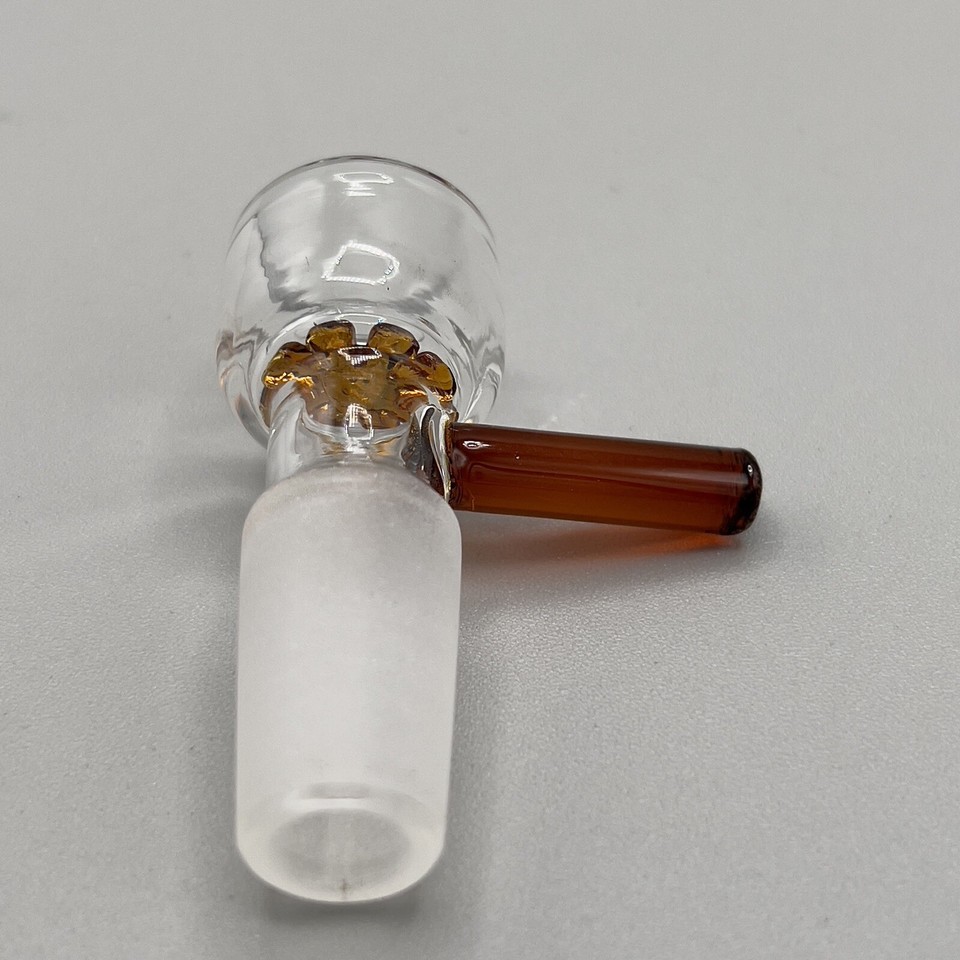 Glass 14mm Male Slide Bowl for Bongs & Hookah Honeycomb Star Screen ...
