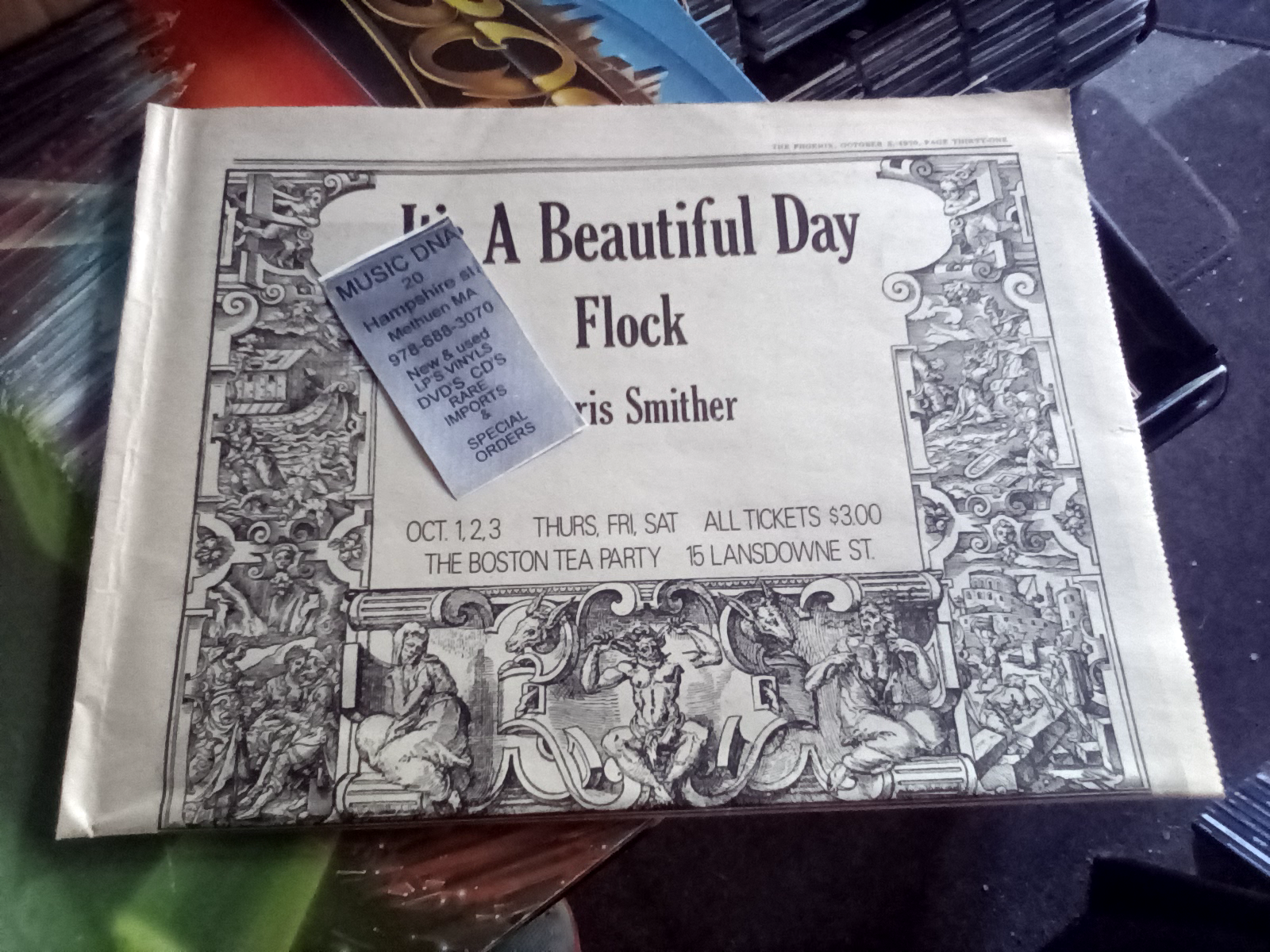 its a beautiful day 🌄 boston tea party ad 1970 flock chris smither | eBay