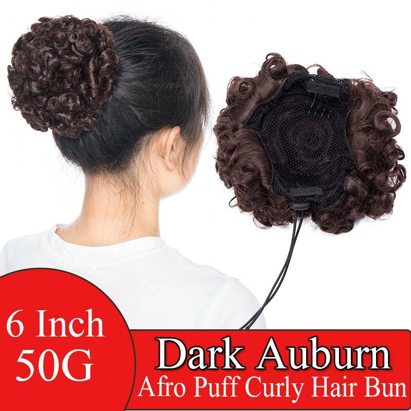 Afro Puff Drawstring Hair Bun Natral As Human Hair Extensions Updo ...
