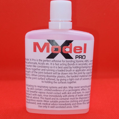 Model X Pro 50ml 1x bottle PLASTIC WELD Cement Glue Styrene ABS Perspex ...