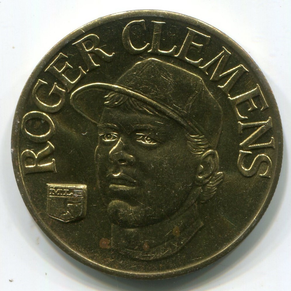 1992 Bandai Sport Stars Collector Coin - Roger Clemens Boston Red Sox ...