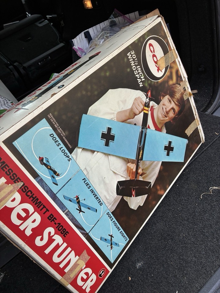 NIB Cox Me109 Super Stunter .049 Engine Control Line Stunt Model ...