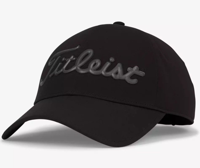 New Titleist Players Stay-Dry Golf Cap Hat Black Adjustable Lightweight ...