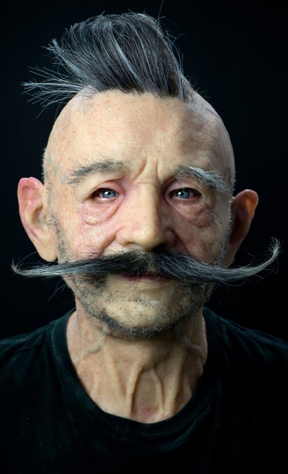 "Carl" Silicone Mask Old Man Hand Made Halloween High Quality Realistic ...