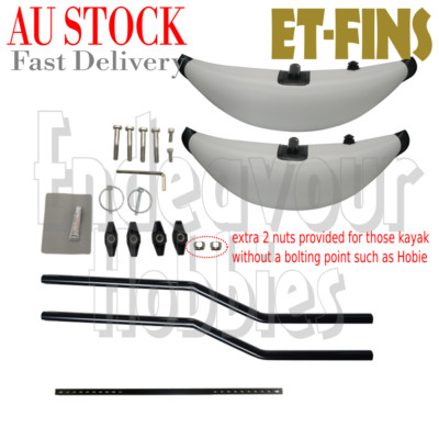 ET-FINS Inflatable Kayak Sidekick Stabilizer Float Kit Balancer, Au ...