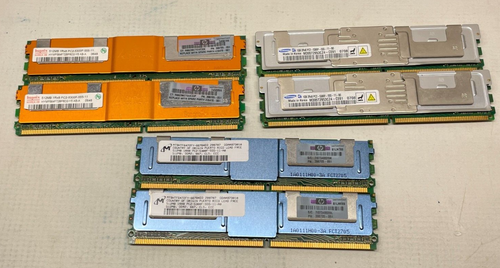 Lot of Server RAM 6 Sticks Hynix 512Mb 1Rx8, Samsung 2GB 2Rx8, Micron ...
