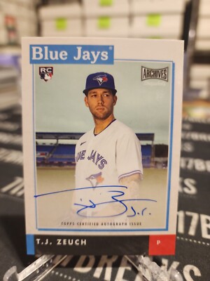 2020 Topps Archives Snapshots TJ Zeuch Auto Blue Jays AS-TZ | eBay