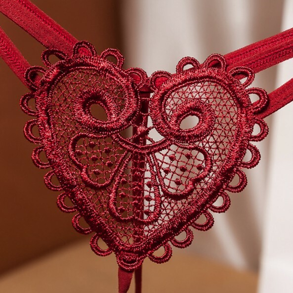 Glas Perlen String Tanga ouvert transparent Dessous Slip sexy Schwarz ...