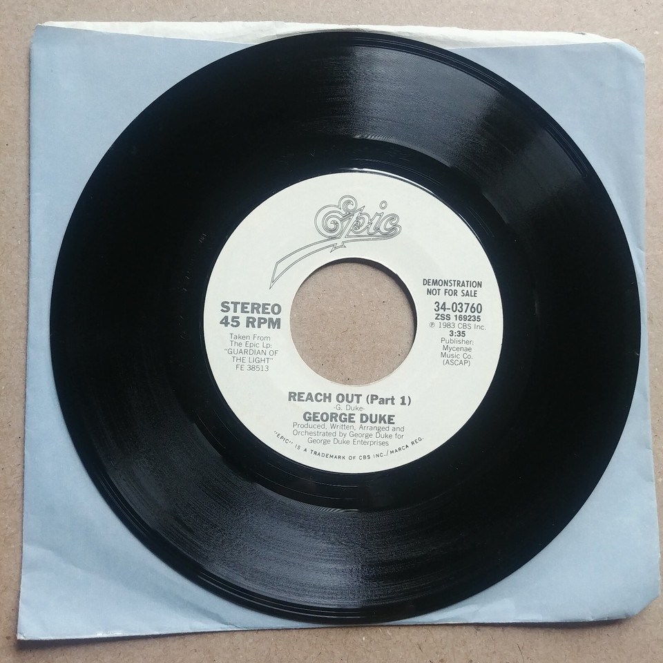 GEORGE DUKE Reach Out DJ PROMO 45 7" FUNK SOUL Record Vinyl Records | eBay