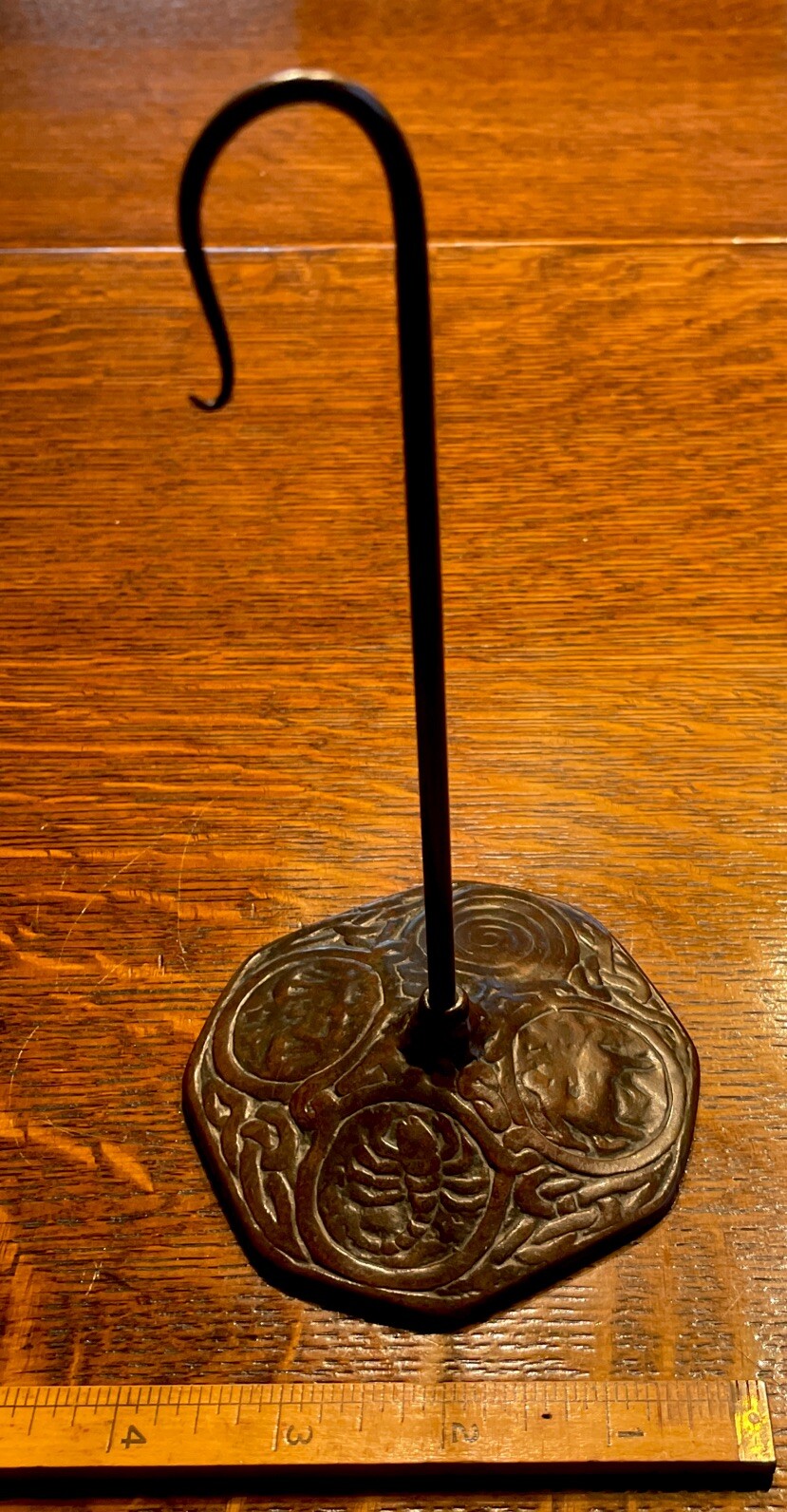 ANTIQUE TIFFANY STUDIOS NEW YORK#962 ZODIAC SPINDLE: DARK CHOCOLATE ...