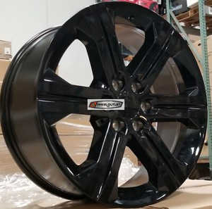 24 GMC Replica Wheels Black Rims Yukon Sierra Chevy Tahoe LTZ Silverado ...