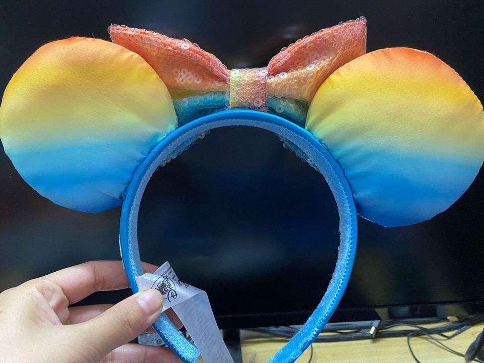 NEW Disney Cruise Line Mickey Minnie Mouse Ears Headband Sequined Bow ...