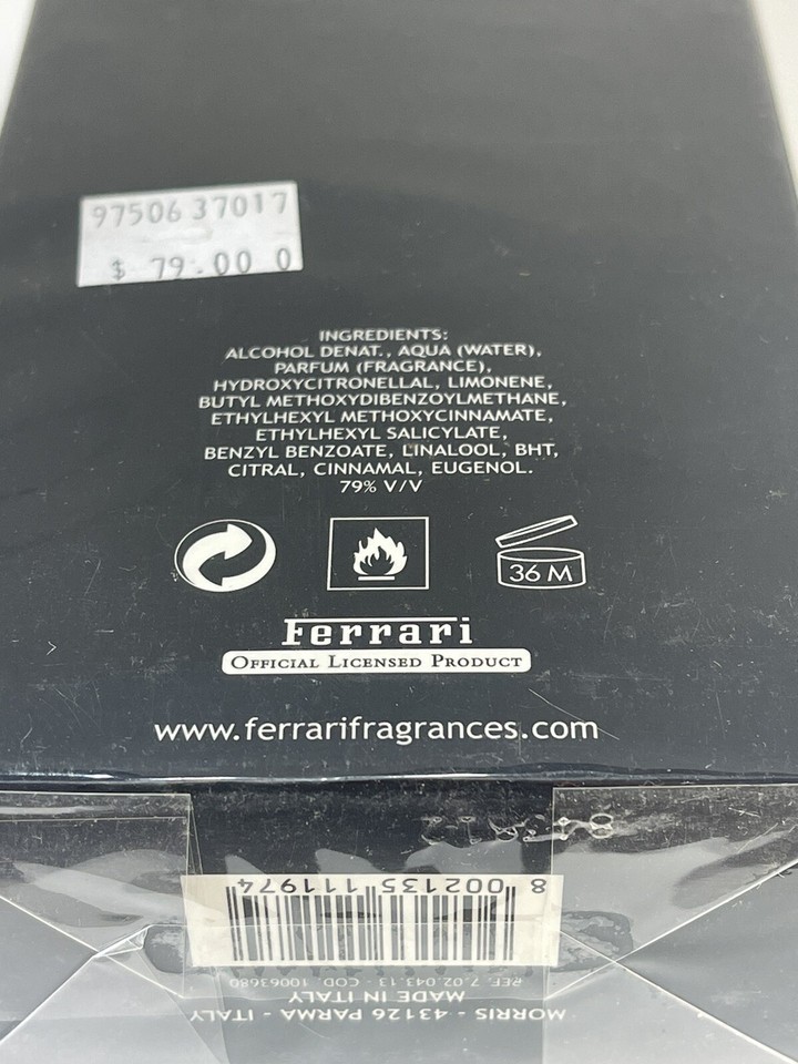 Scuderia Ferrari Black by Ferrari for Men 4.2 oz EDT Spray OLDER ...