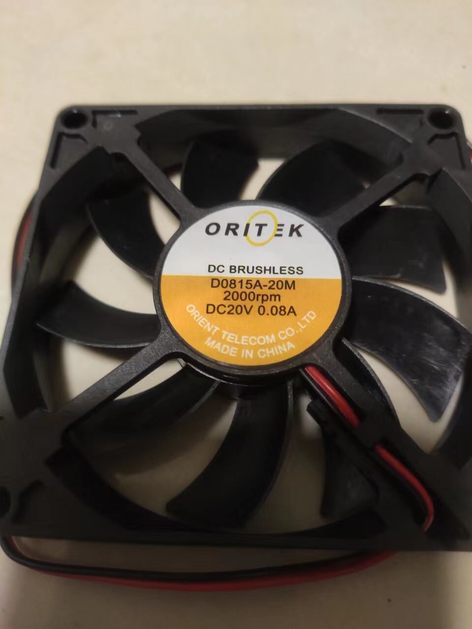 1 PCS ORITEK Fan D0815A-20M DC20V 0.08A 8015 8CM 2-pin cooling fan | eBay