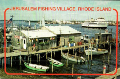 Postcard Jerusalem Fishing Village Rhode Island MV Carol Jean Port ...