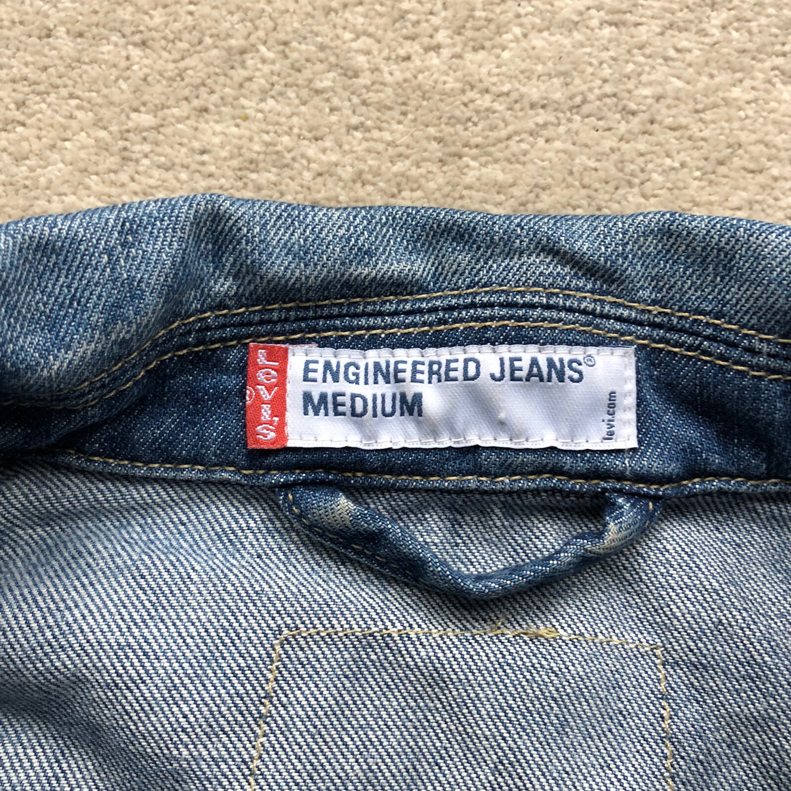 Levi’s Engineered Jeans Snap Button Denim Jacket Blue… - Gem