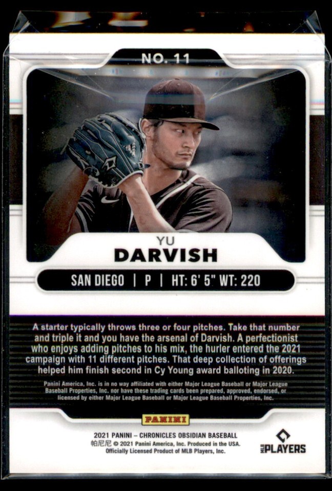 2021 PANINI CHRONICLES OBSIDIAN YU DARVISH SAN DIEGO PADRES #11 | eBay
