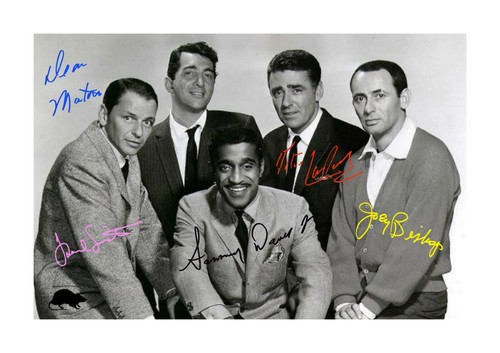 Rat Pack A4 reproduction autograph photograph picture poster choice of ...