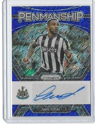 2023/24 Panini Prizm Callum Wilson Penmanship FOTL Blue Shimmer ...